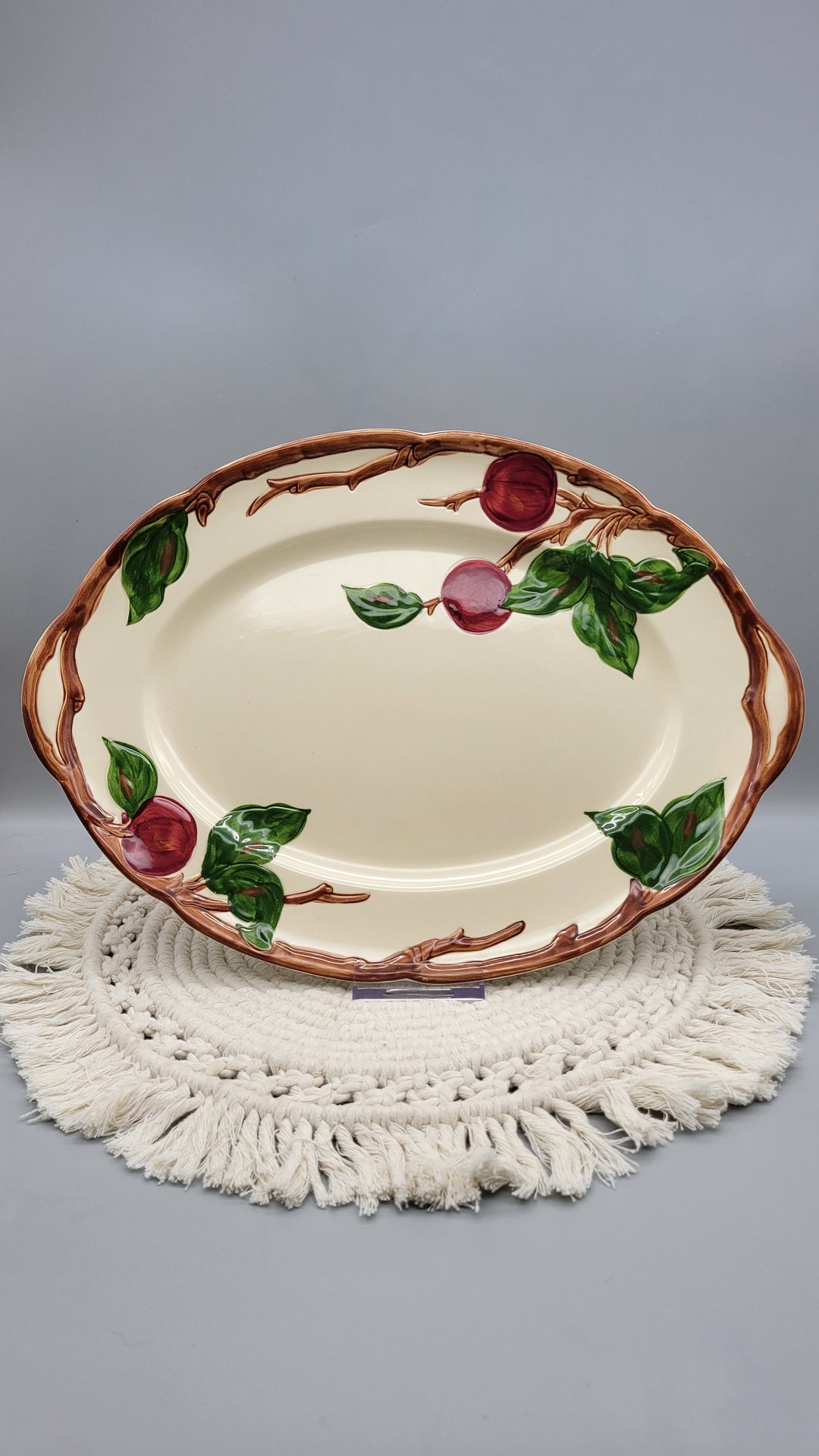 Vintage Franciscan Apple Pattern Oval Serving Platter Franciscanware ...