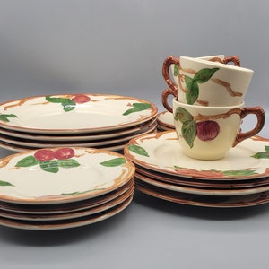 Franciscan Apple Pattern Service for 4 - Set of 20 - Franciscanware Vintage Earthenware ...