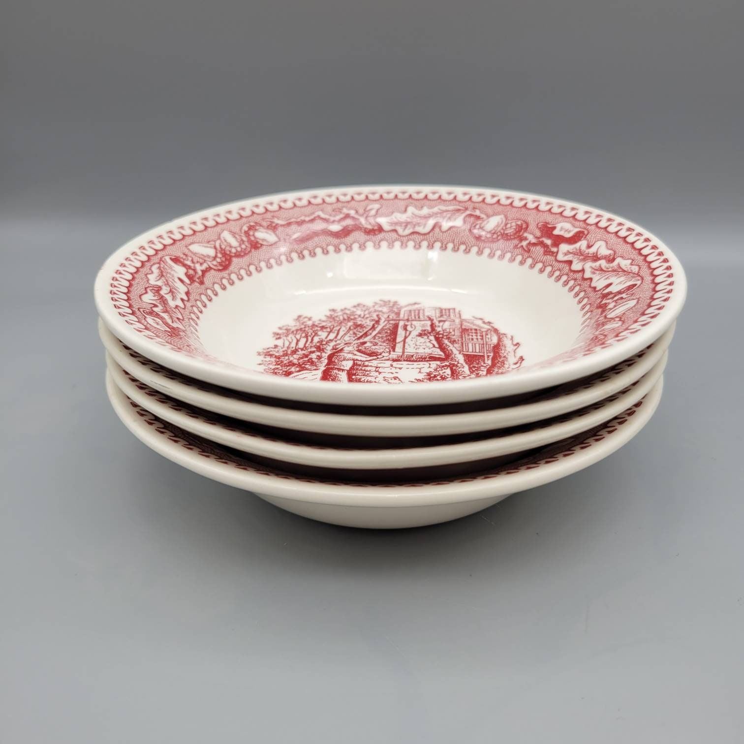 Vintage Memory Lane Pink by Royal Vintage Pink & White Bowls Retro ...