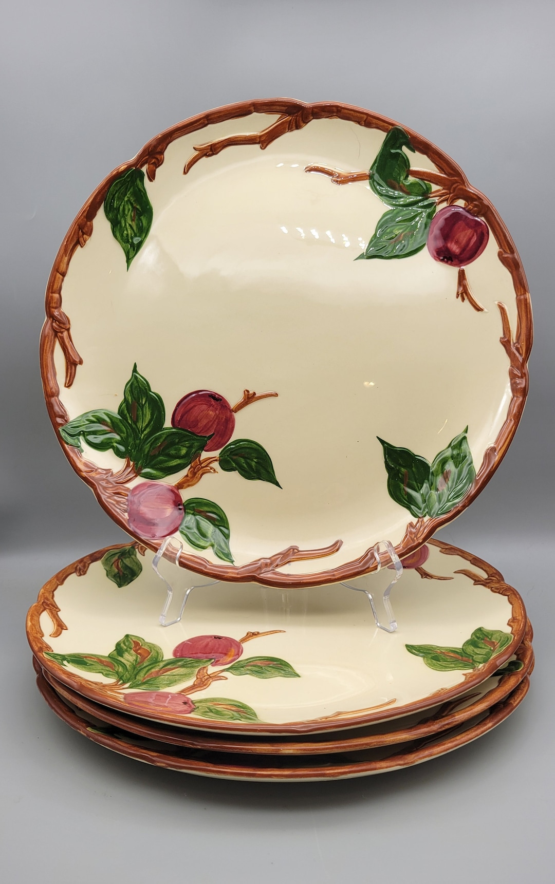 Vintage Franciscan Apple Plates Vintage Apple Pattern Chop Plate Set of ...