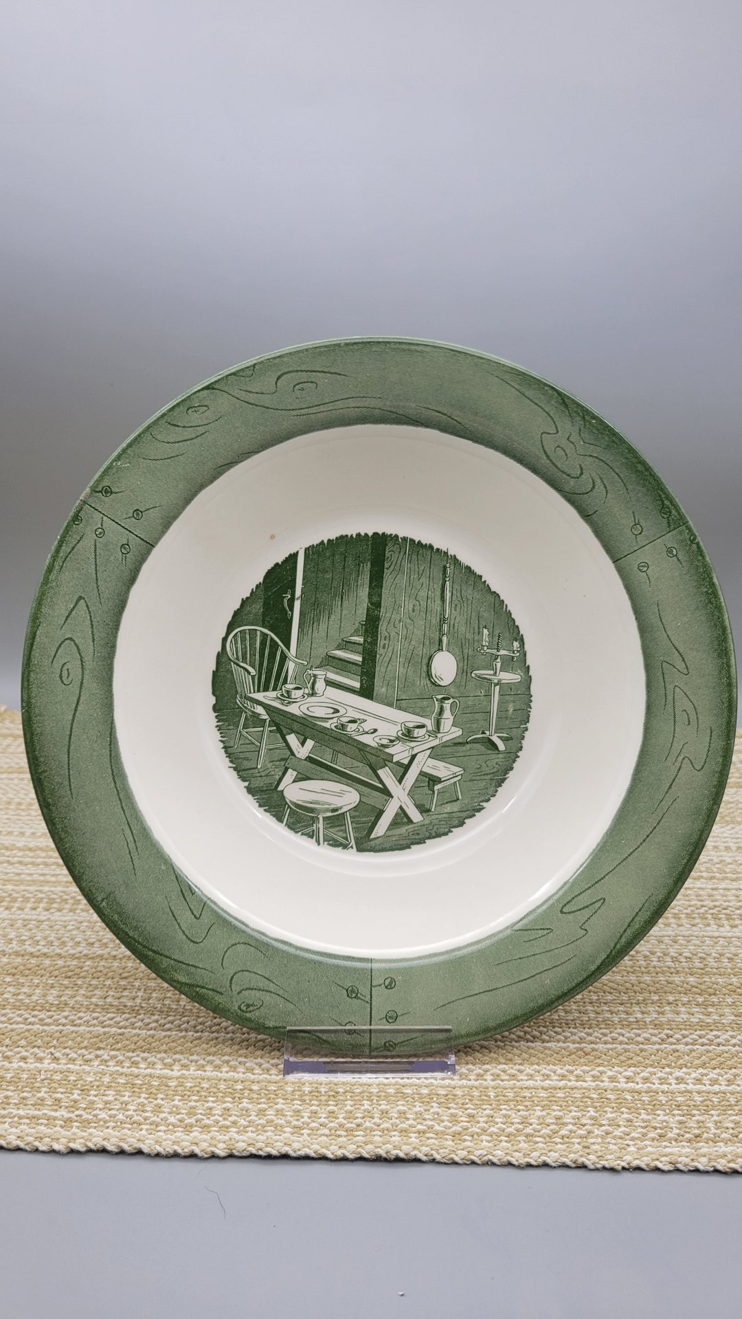 Vintage Royal China Colonial Homestead Round Serving Bowl - 1950s Mid ...