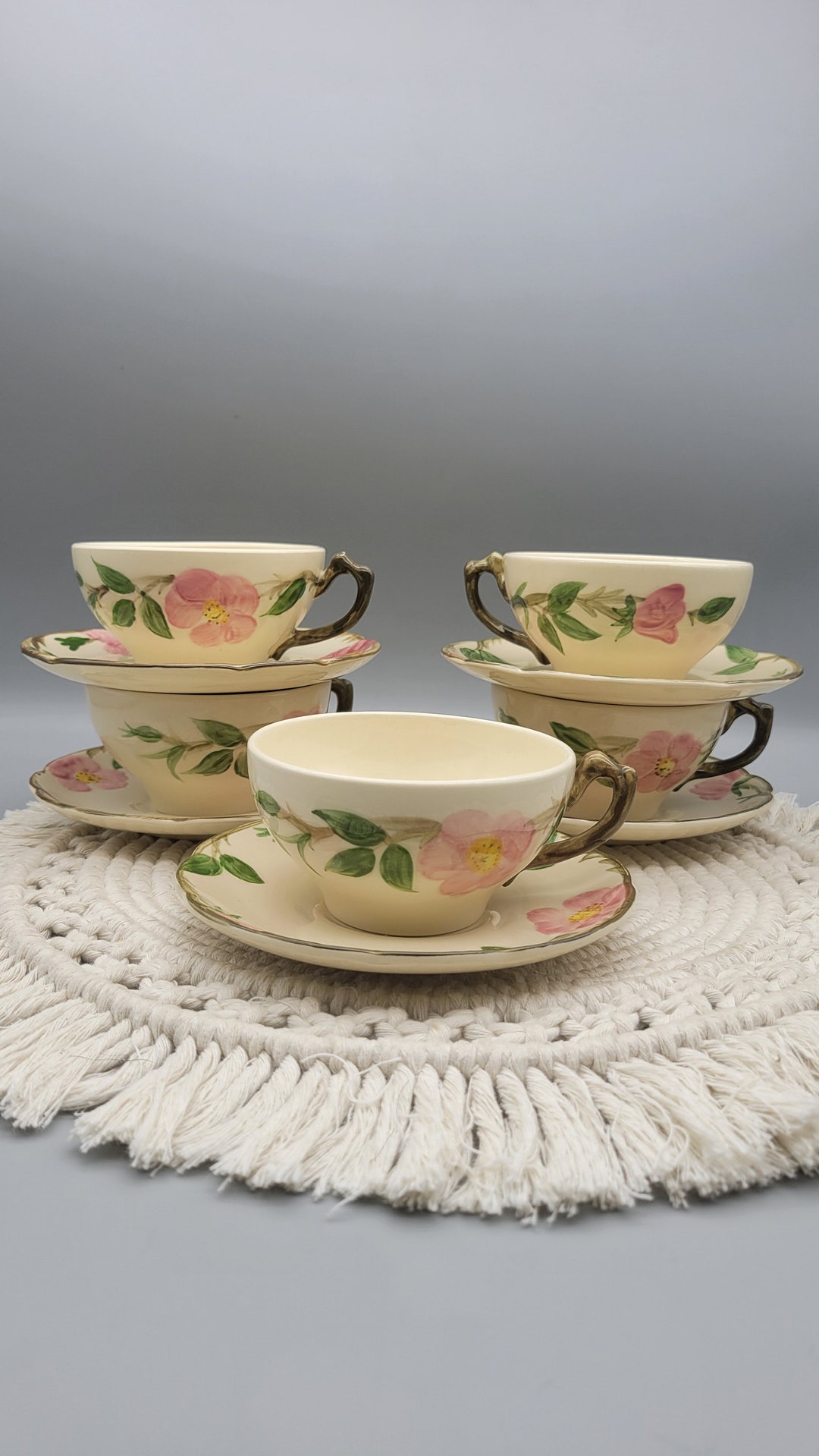 Original Vintage Franciscan Desert Rose (USA Backstamp) Flat Cup and ...