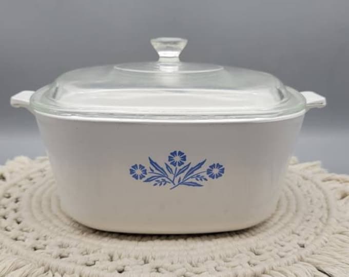 Vintage Corning Ware Blue Cornflower 2.5 Quart Casserole Dish Vintage ...