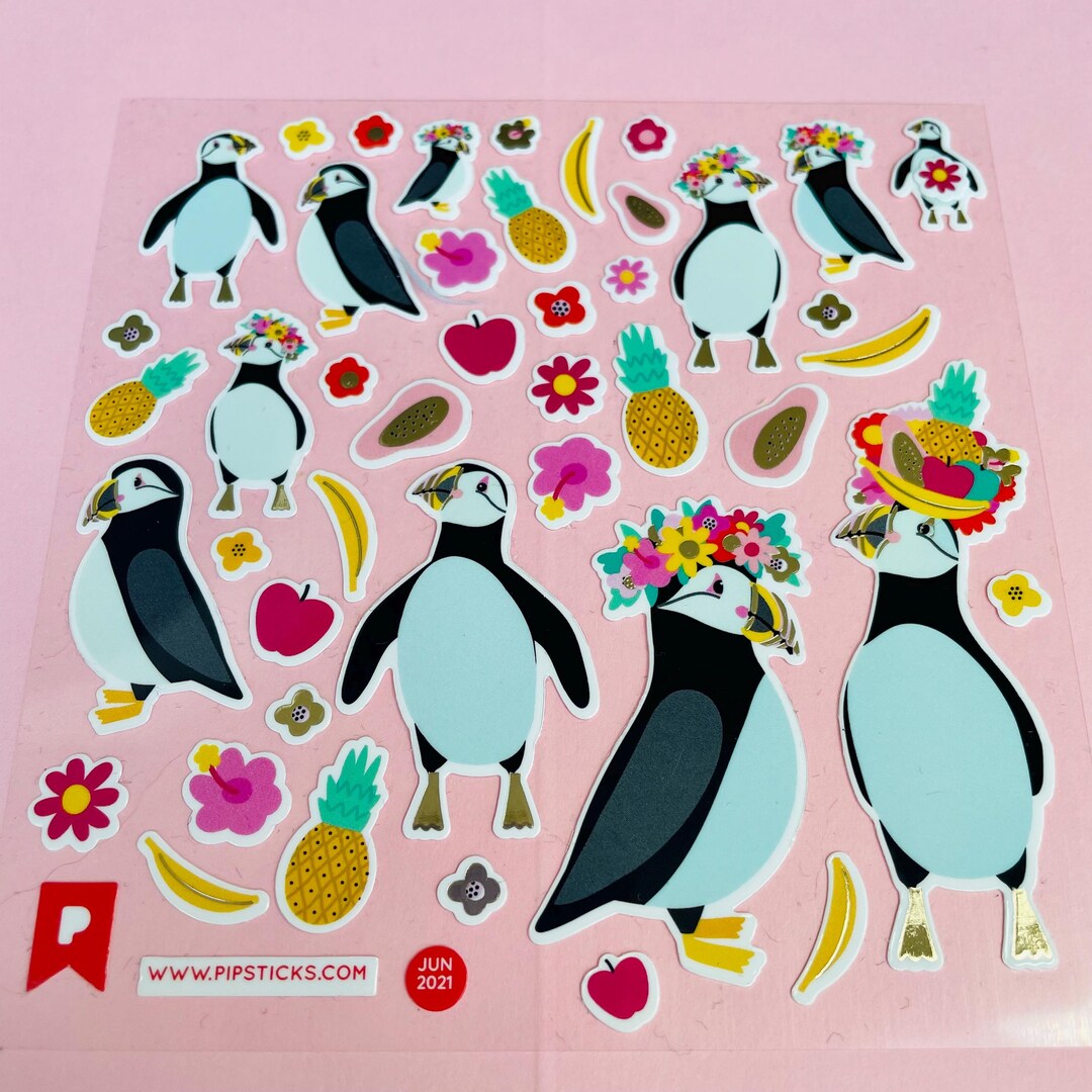Pipstickers by Pipsticks - Puffins Wearing Head Dresses Released June ...