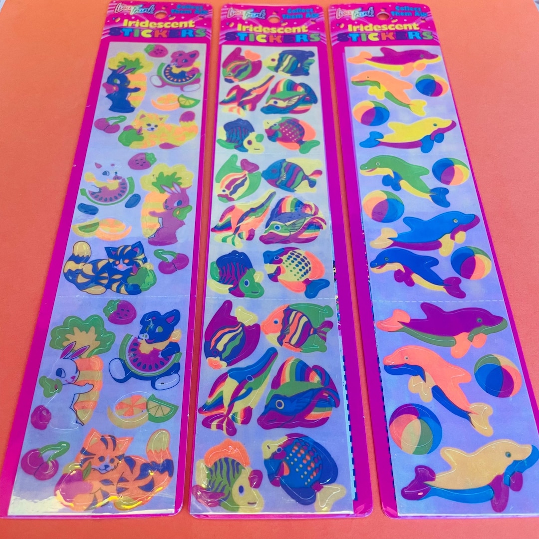 Vintage Irridescent Lisa Frank Sticker Strips - Your Choice of ...