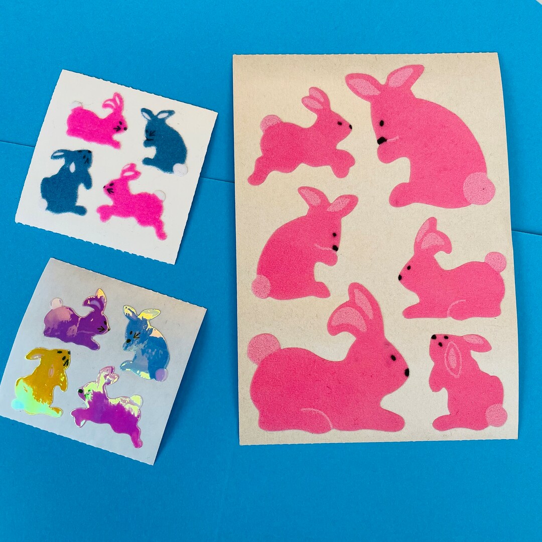 Extremely Rare Vintage Sandylion Bunny Rabbit Sticker Bundle Including ...