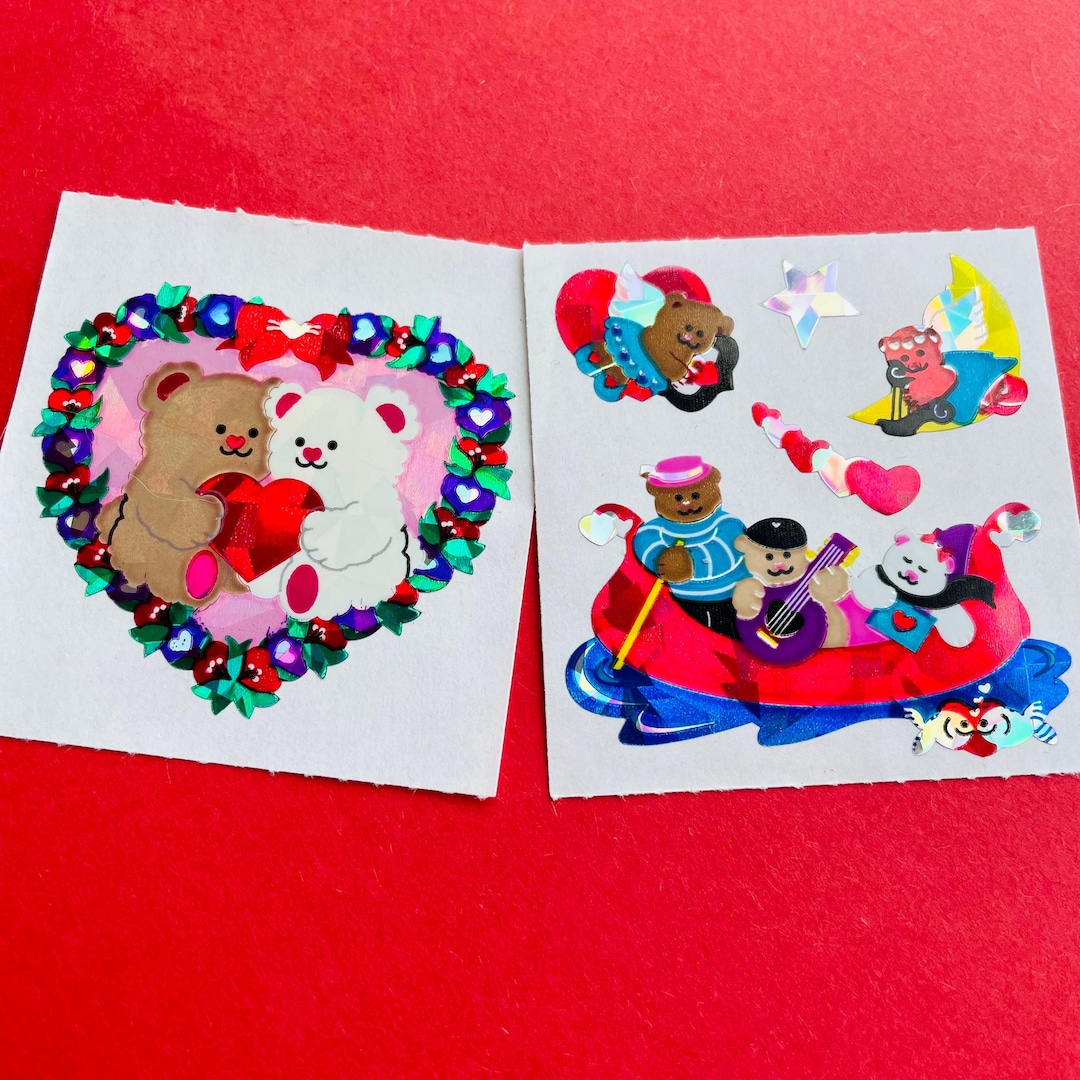 2 Vintage 80s Sandylion Prismatic Sticker Mods - “love in a Venetian ...