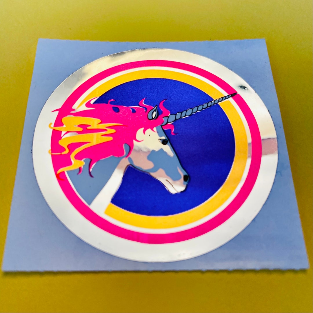 Rare Vintage 80s Mylar/foiled Sandylion Unicorn Sticker - Etsy