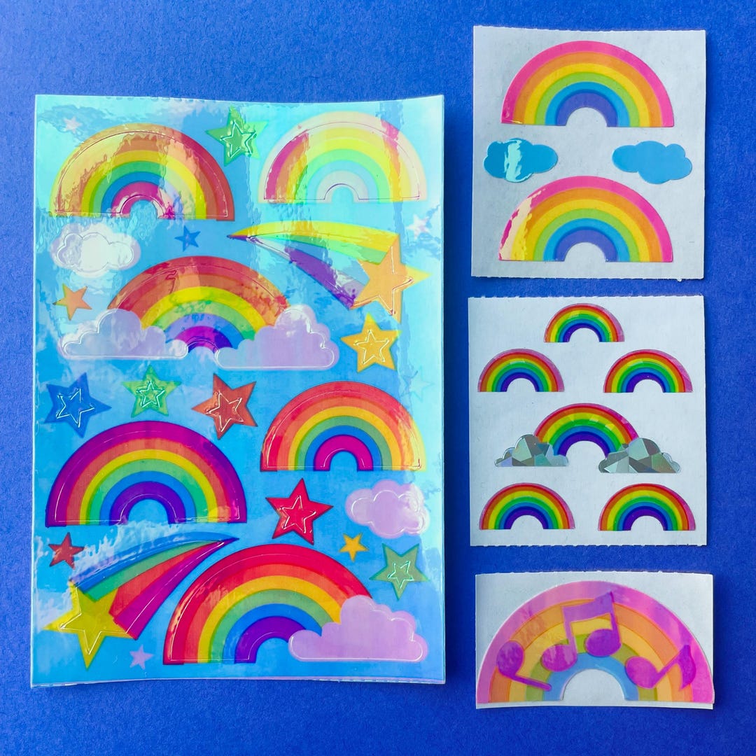 Rare Collection of Vintage Sandylion Rainbow Sticker Sheets - Etsy