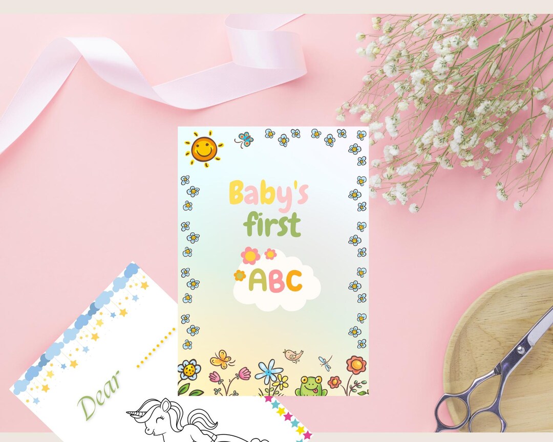26+ Pages Baby First ABC Book, Babyshower Guestbook, Alphabet Book - Etsy