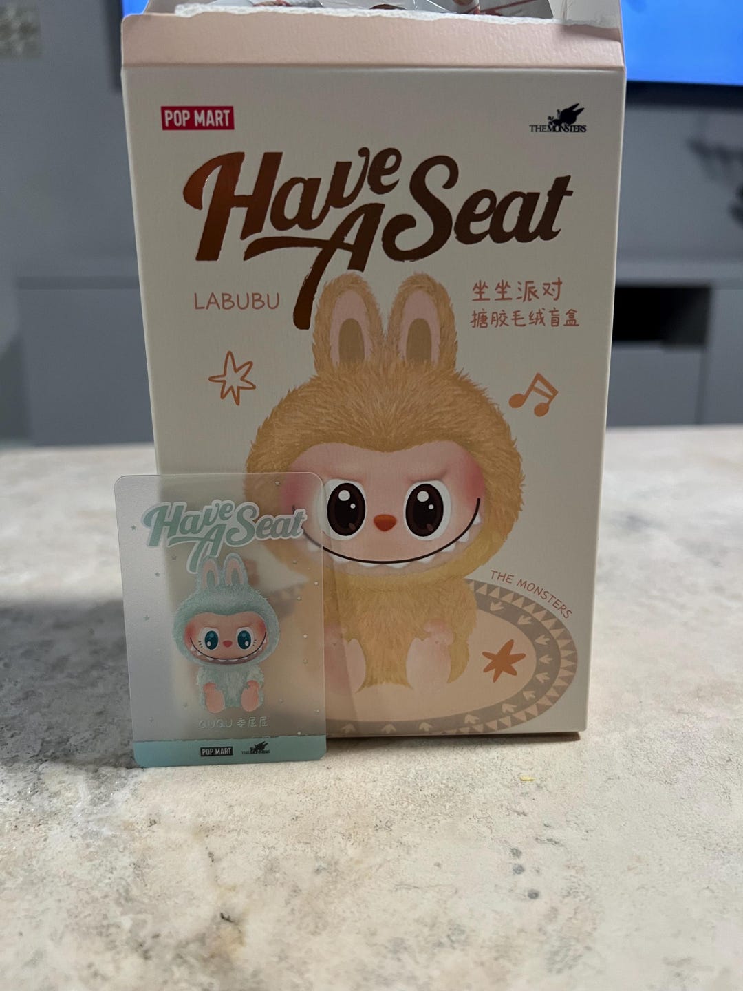 QUQU Pop Mart Labubu Have a Seat Plush Keychain Authentic - Etsy