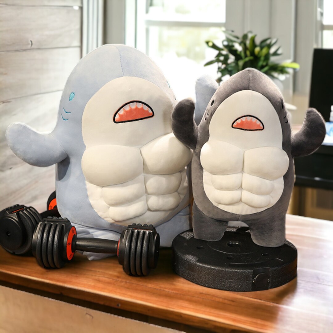 Gym Shark Plushie Stuffed Animal Toy, Gift for Him - Etsy