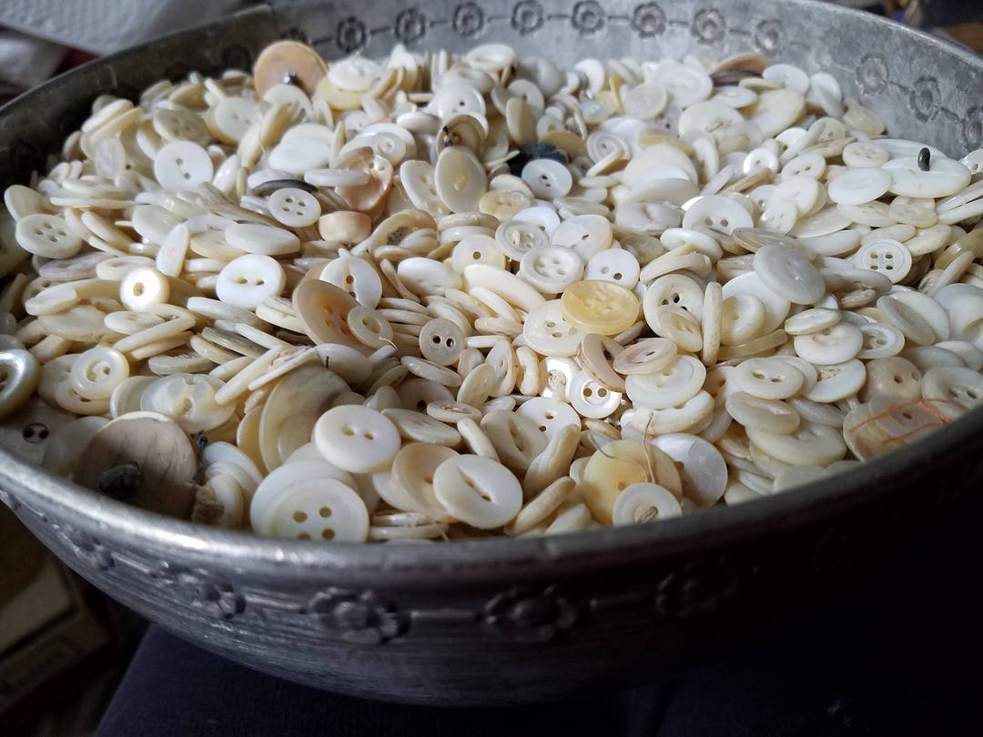 Shabby Shell Buttons, NOW 150! Vintage, Worn, Shell Buttons. Time Worn ...