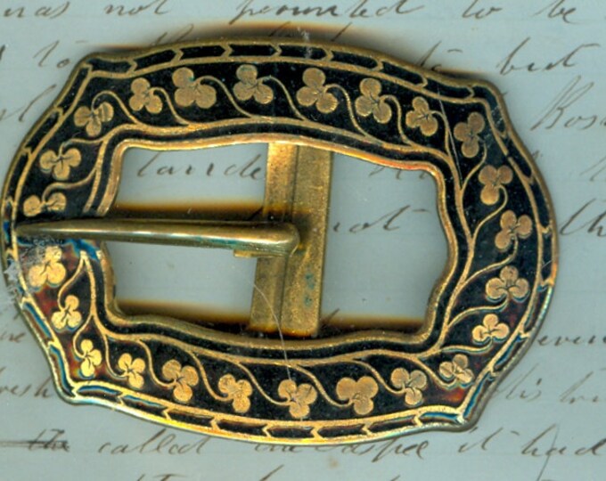Victorian. Enamel Metal Buckle. Marked Colonial. - Etsy