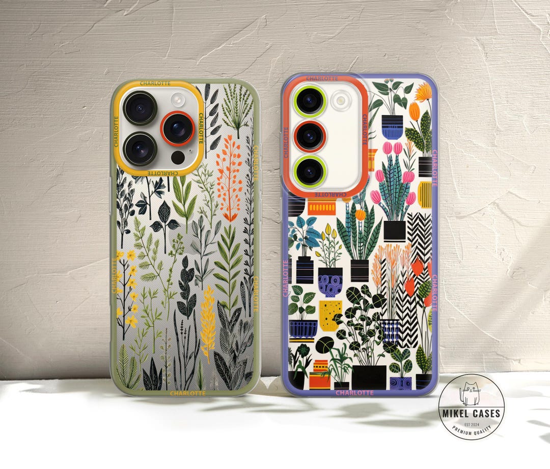 Houseplant Botanical Phone Case, Gardening Phone Case for iPhone 16, 15 ...