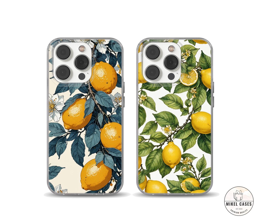 Lemon Phone Case Summer Fruits Cover Fits iPhone 15, iPhone 11 Cover,16 Pro, iPhone 14, Google ...