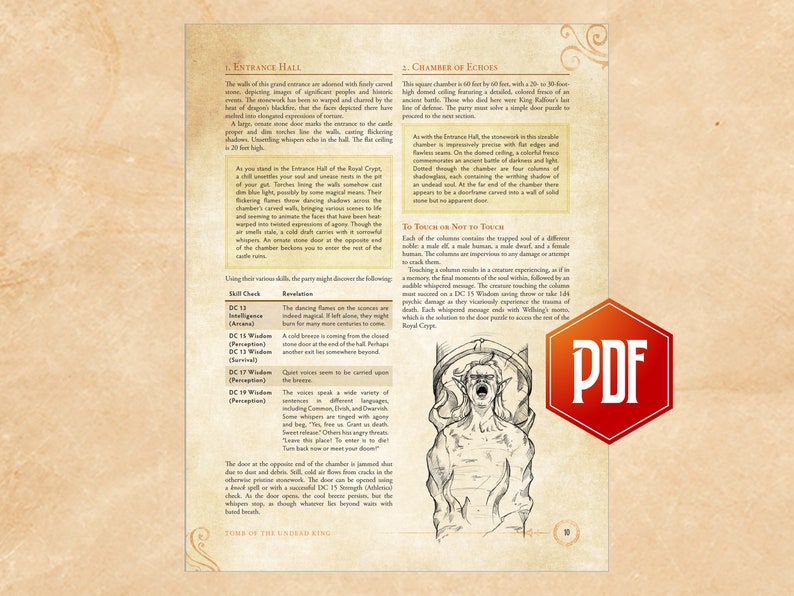 Tomb of the Undead King: A 5E Adventure Module for Characters of Level ...