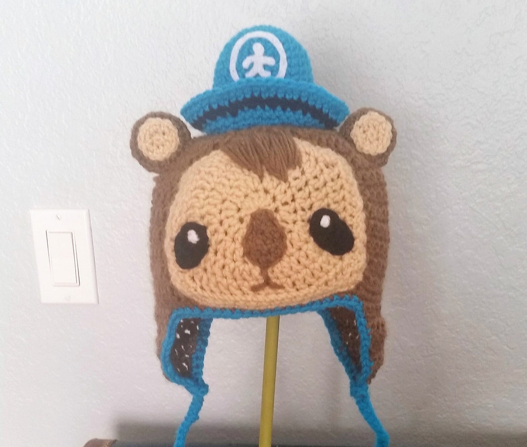 Crochet Shellington the Sea Otter Octonaut Hat - Cartoon Costume Hat ...