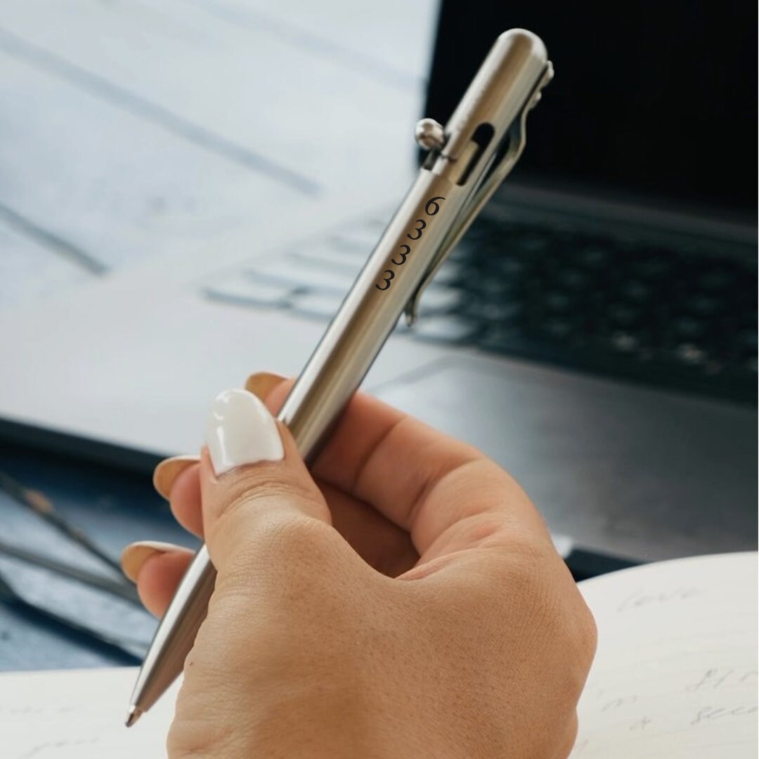 MONEY CODE PEN Choose Material and Color Bolt Action Pen by Bastion® - Etsy
