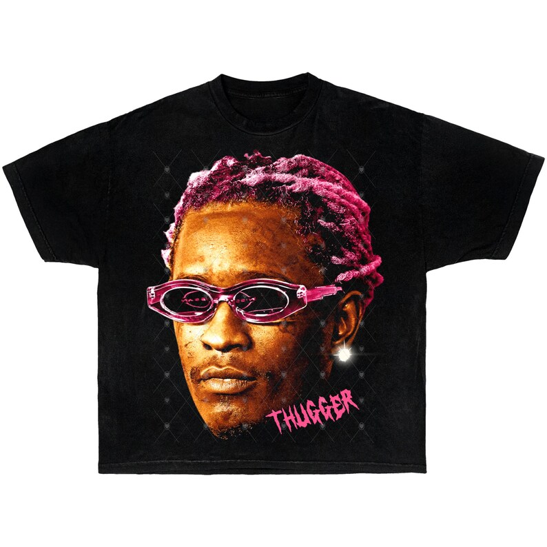YOUNG THUG PNG Rap Tee Concert Merch Kanye Thugger Slime Season Hip Hop ...