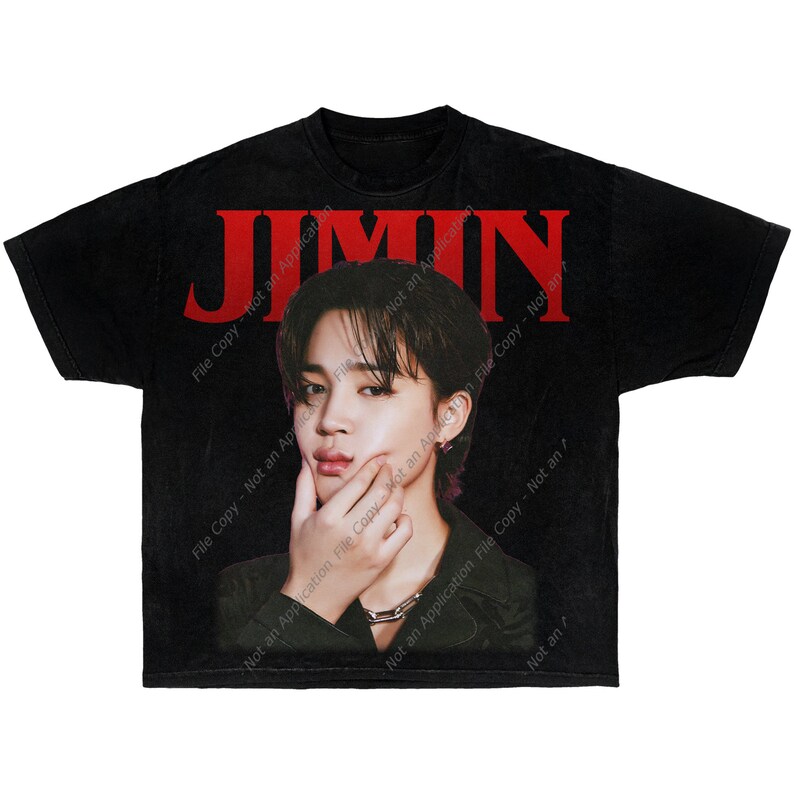 Png JIMIN , Png File, Bootleg, Rap Tee, T-shirt Design for Dtg, Dtf ...