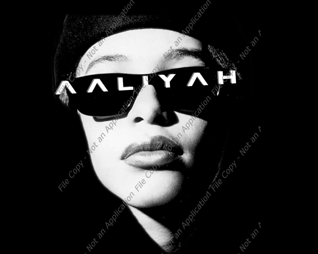 Aaliyah Minimal Black T Shirt Design PNG Instant Download - Etsy