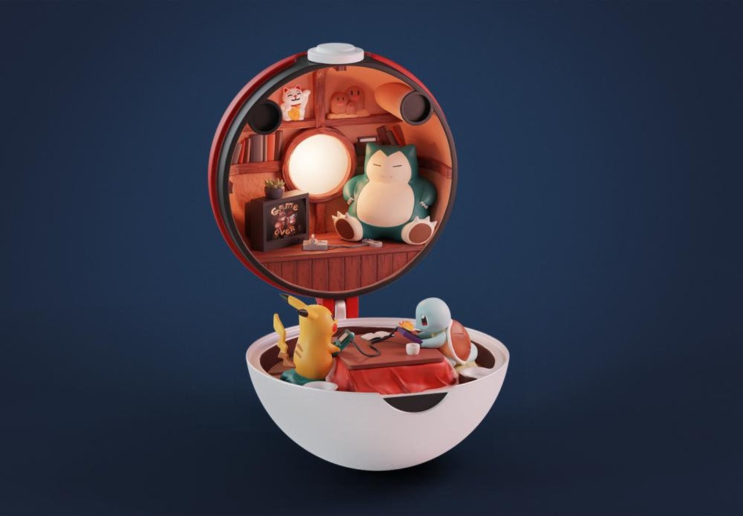 Pokeball Diorama-pokemon Pokeball High-quality STL File, 3D Print ...