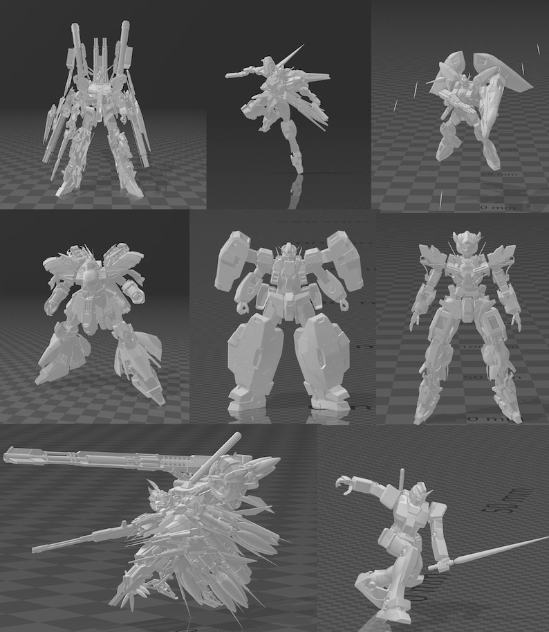 57 Gundam 3d Model Pack STL File, 3D STL Bundle Packs 3D Printing File ...