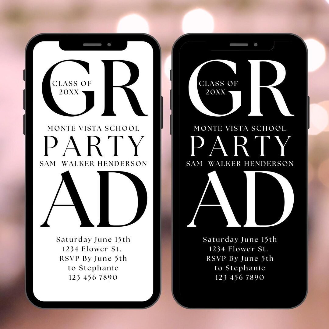 Evite Graduation Modern Invite Graduation Photoshoot Canva Designs ...