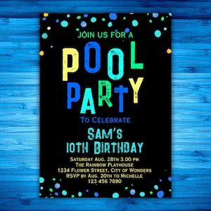 10th Birthday Invitation - Etsy