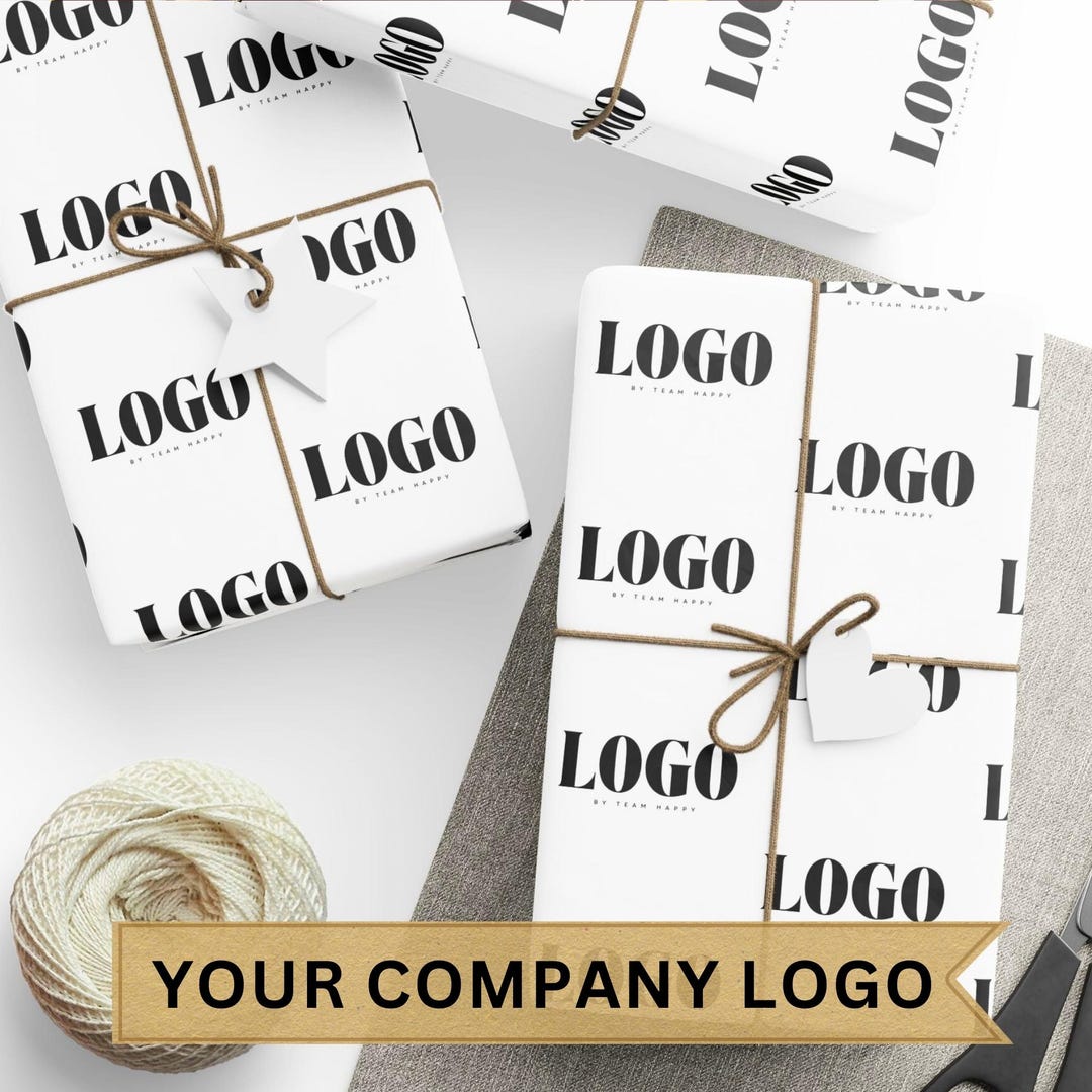 Branded Giftwrap Custom Logo Wrapping Logo Gift Wrap Logo Wrapping Your ...