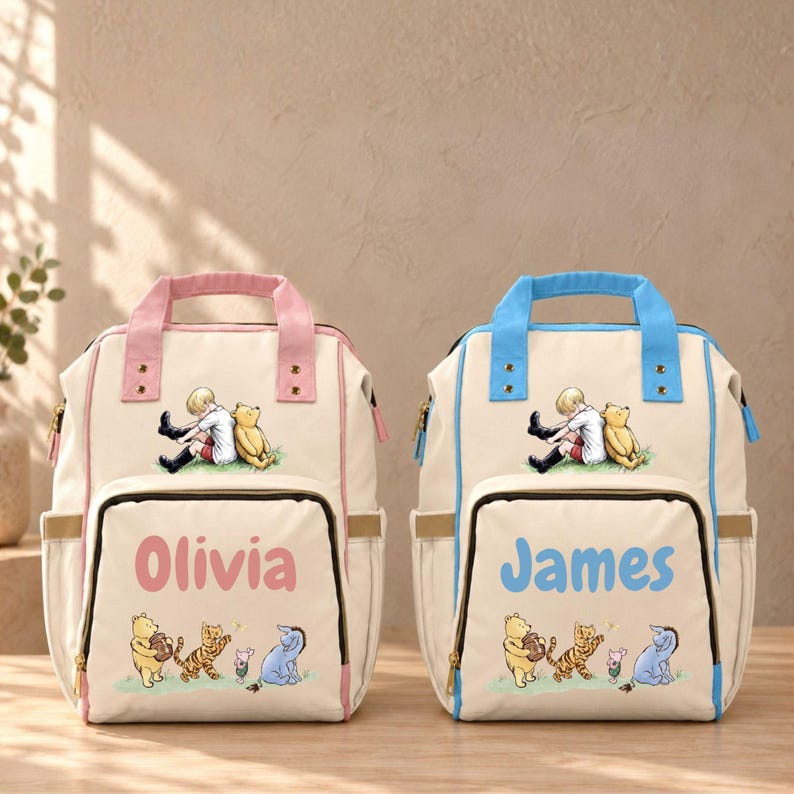 Personalized Diaper Bag Winnie Pooh Bear Baby Shower Gift Idea New ...