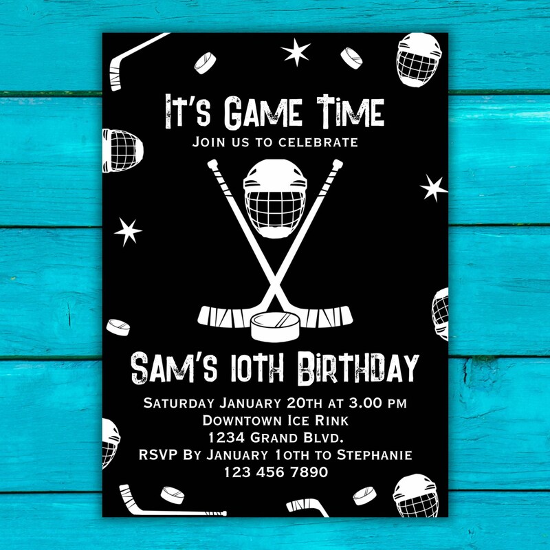 Hockey Invitations - Etsy