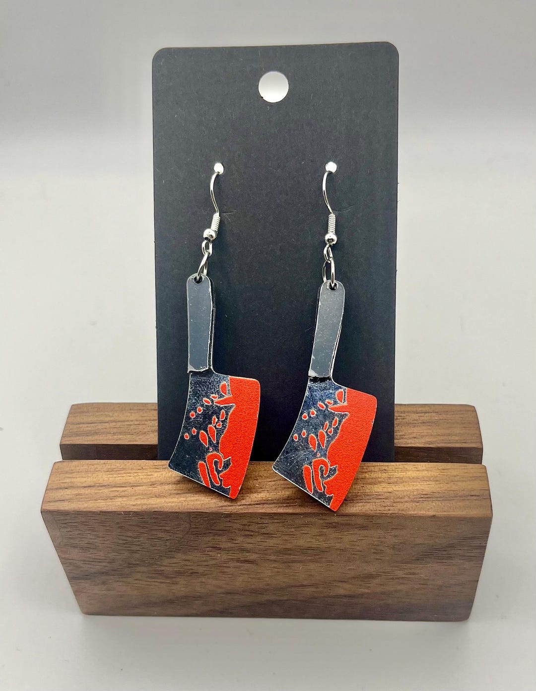 Horror Bloody Cleaver Knife Earrings - Etsy