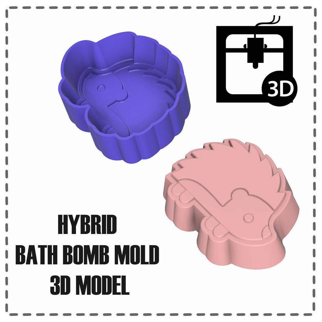 Hedgehog Bath Bomb Mold 3D Model - Etsy