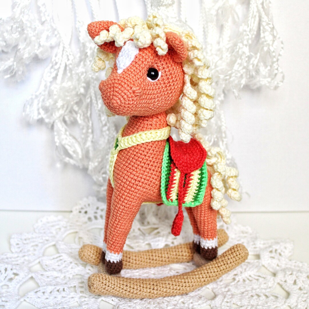 Horse Crochet Pattern PDF in English Christmas Amigurumi Toy Rocking ...