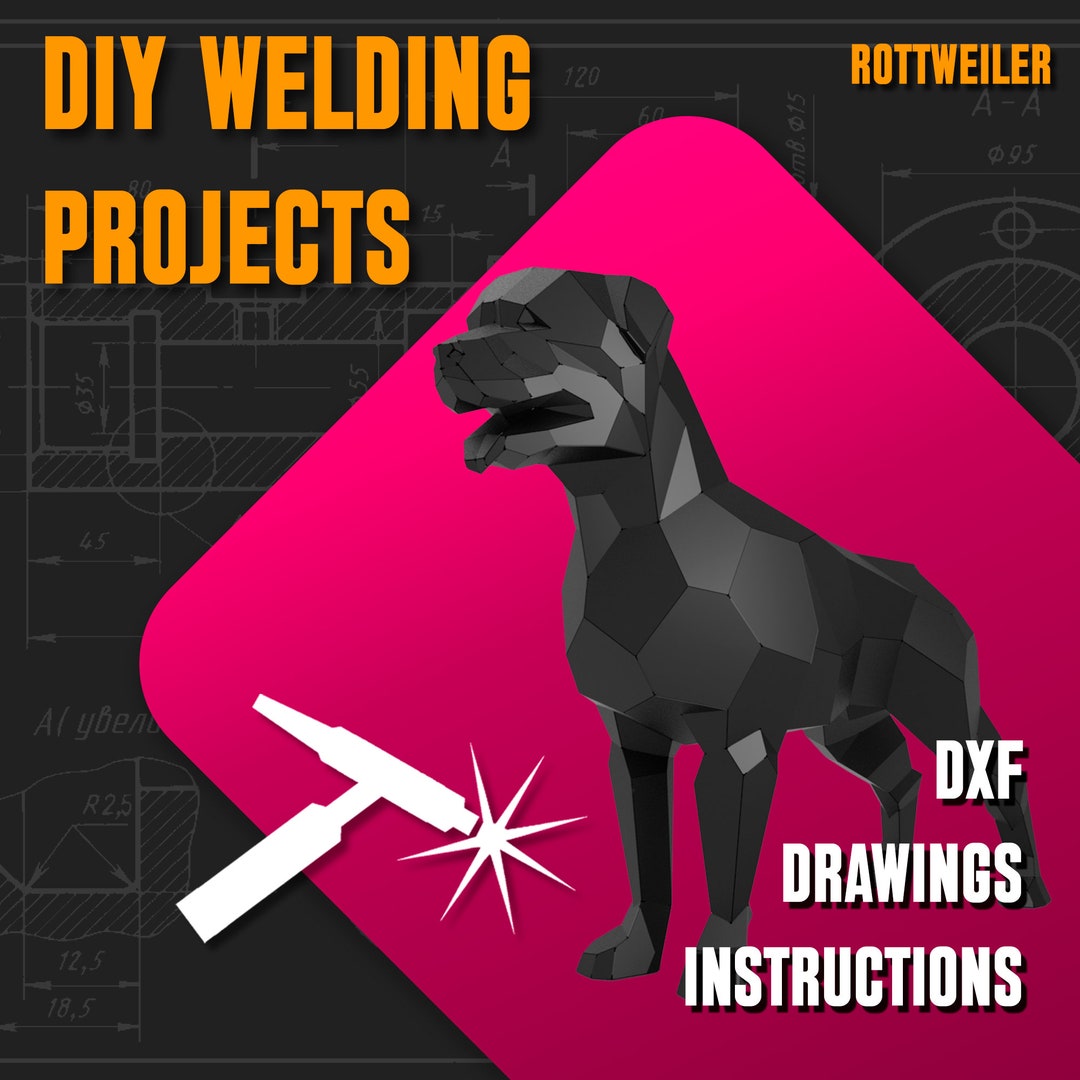 Welding Project Plans Templates Drawings Metal Rottweiler DXF PDF Low ...