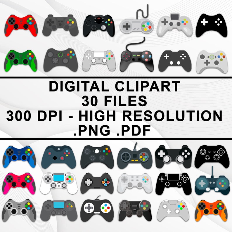 Game Controller Clipart, Gamer Clipart, Video Game Controller, Game ...