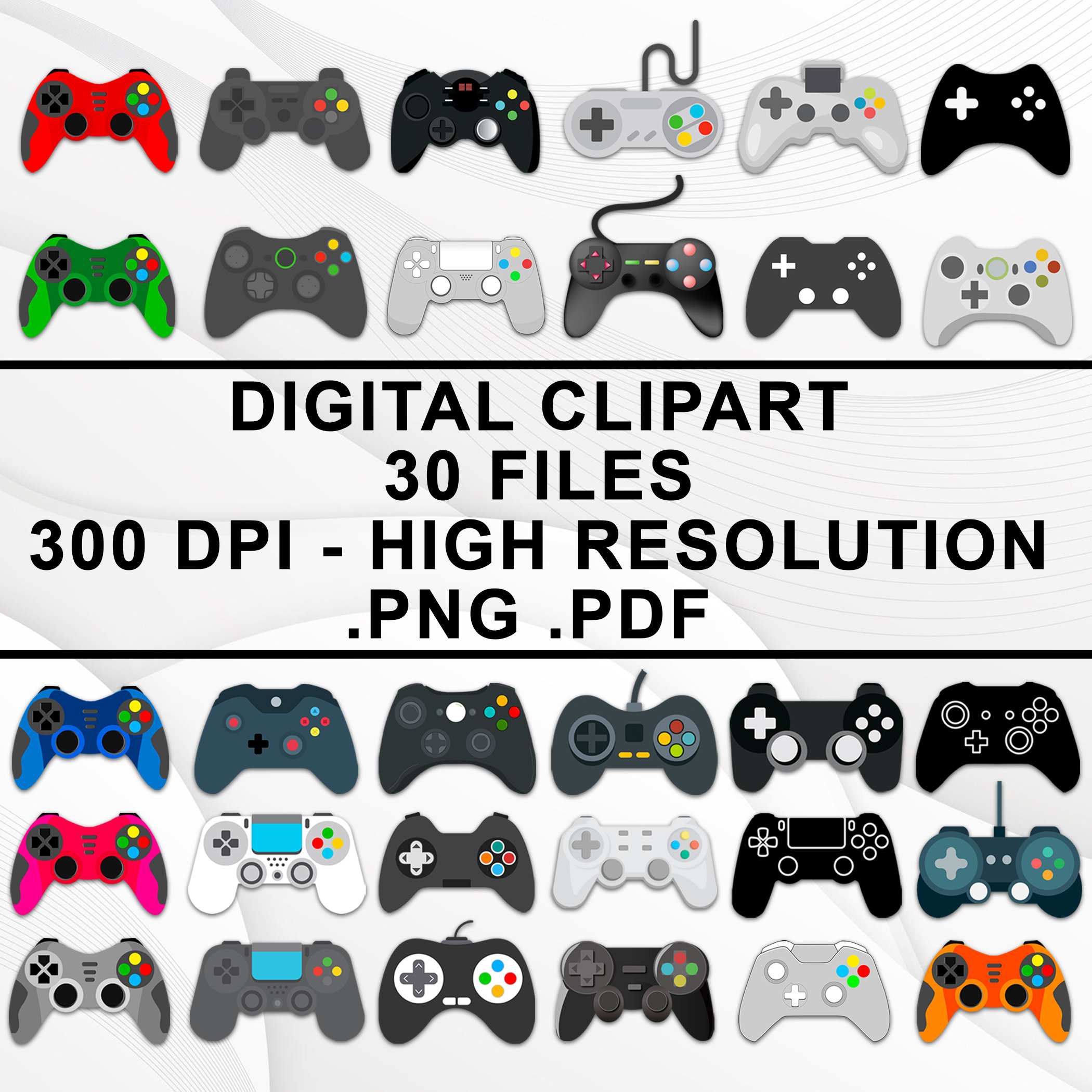 Game Controller Clipart, Gamer Clipart, Video Game Controller, Game ...