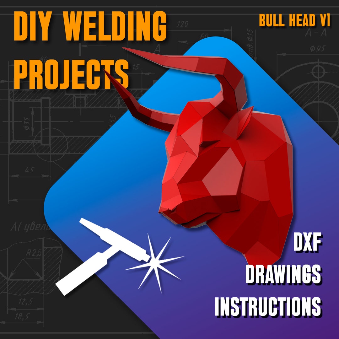 Welding Project Plans Templates Drawings Metal Bull Head V1 DXF PDF Low ...