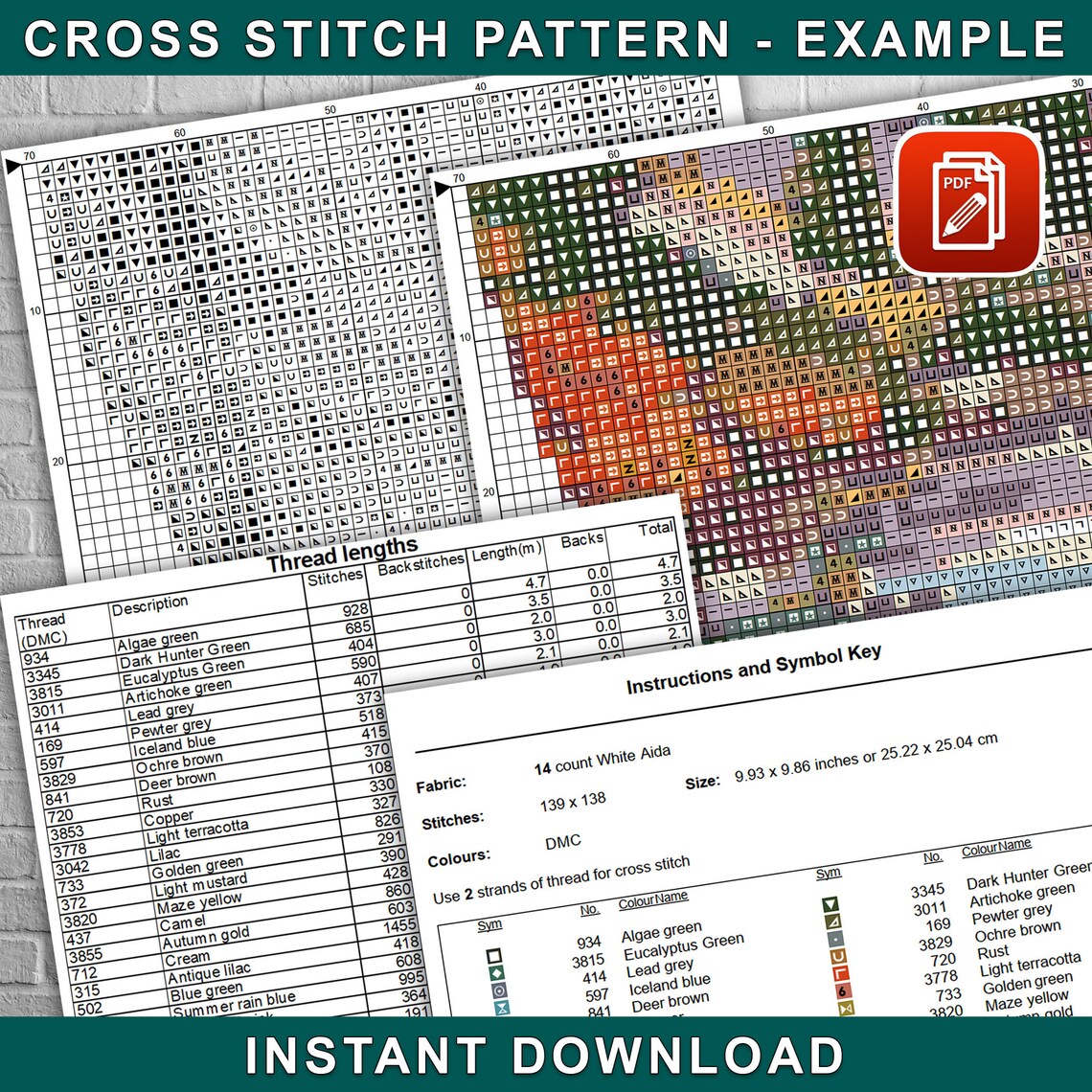 CROSS STITCH PATTERN, Boho Cross Stitch, Digital Rainbow Cross Stitch Pdf Pattern, Modern ...