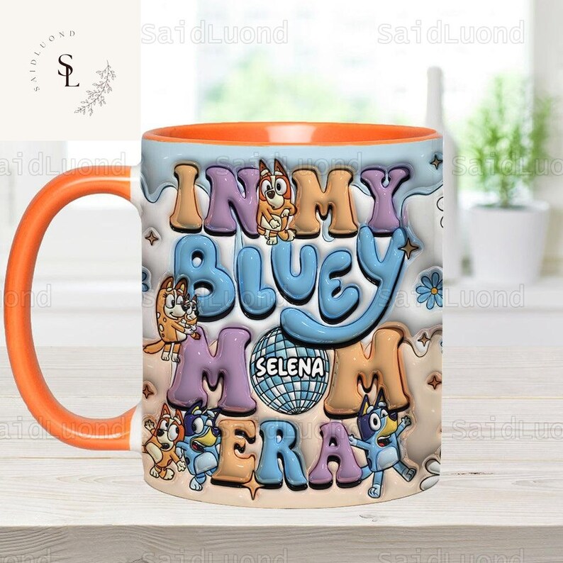 Personalized Bluey Mom Mug, Bluey Mom Coffee Mug, Bluey Family Ceramic ...