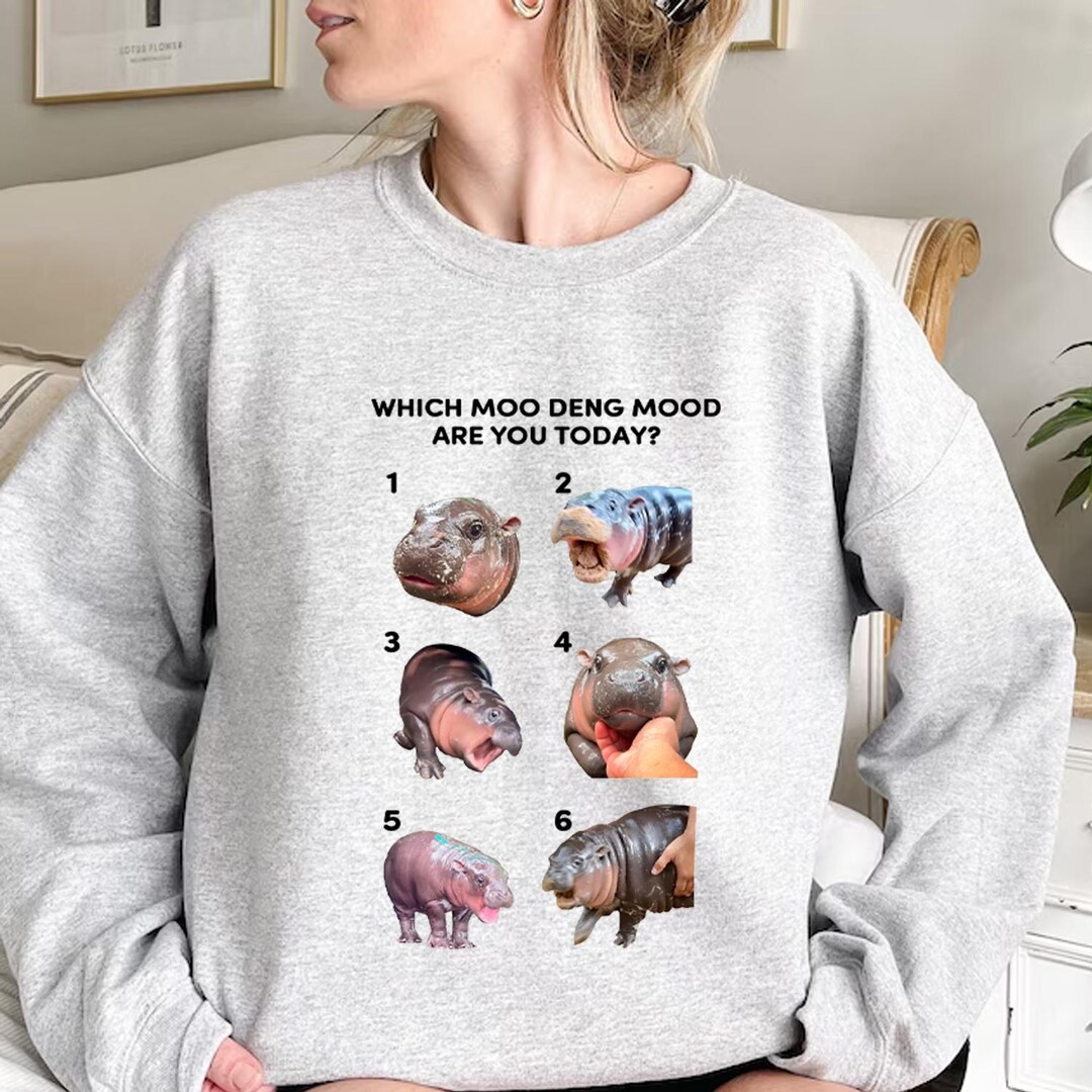 Mood Today Moo Deng Shirt, Moo Deng Merch, Moo Deng Gift, Mood Animal ...