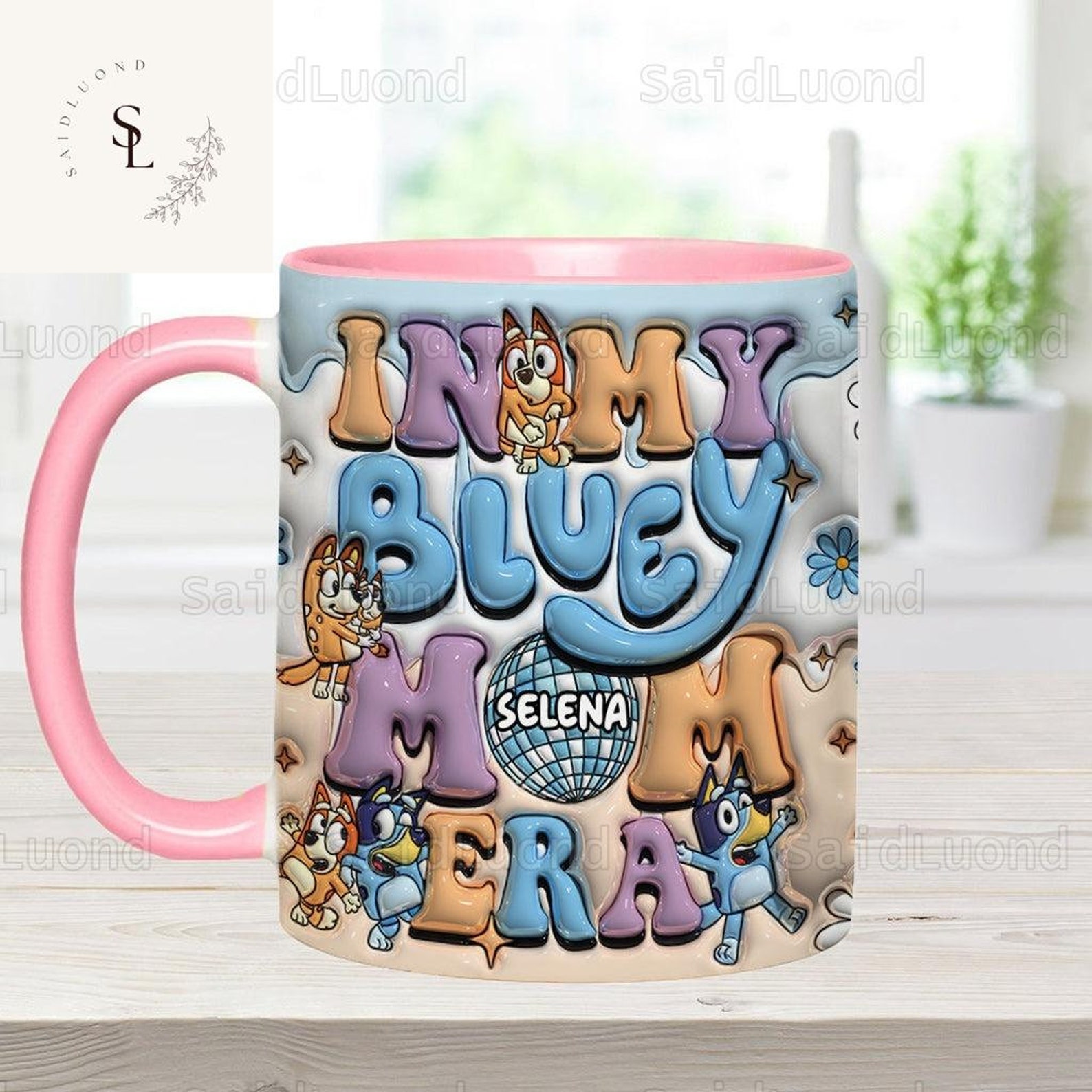 Personalized Bluey Mom Mug, Bluey Mom Coffee Mug, Bluey Family Ceramic ...