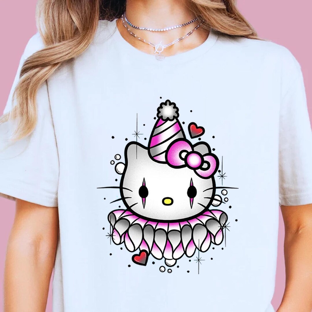 Hello Kitty Pennywise Halloween Shirt, IT Movie Shirt, Kitty Spooky ...