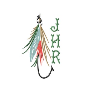 Fishing Embroidery - Etsy