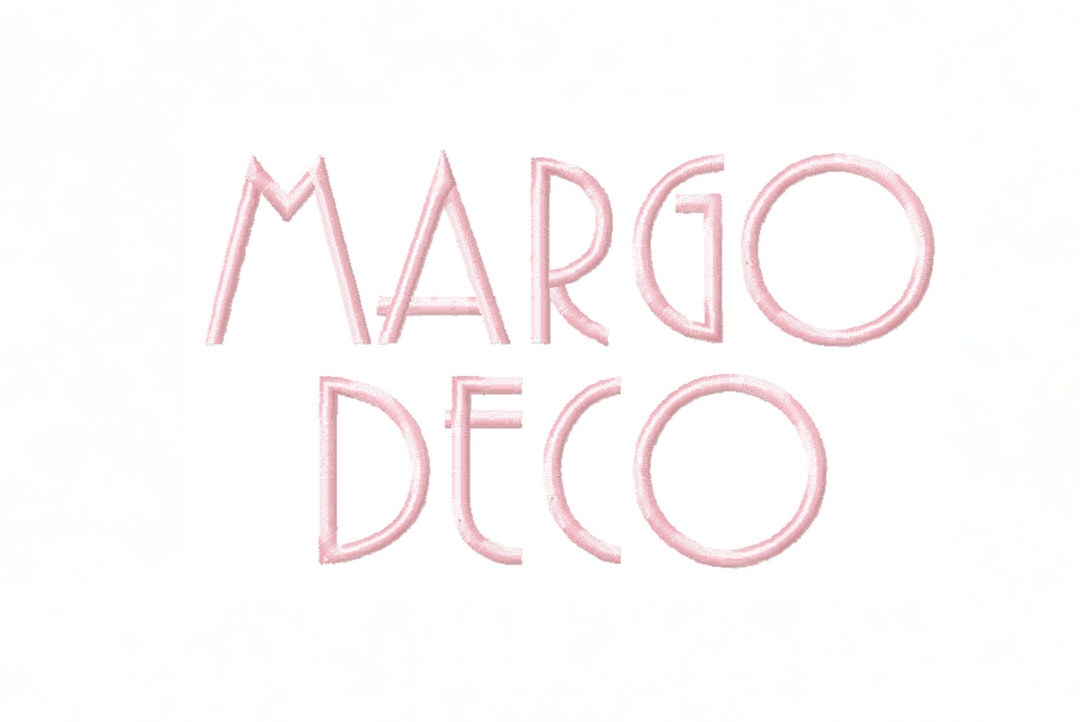 2.5" Inch Margo Art Deco Vintage Embroidery Font Machine Instant ...