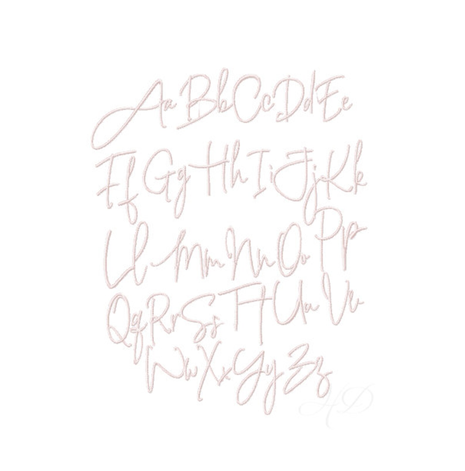 2 Tess Embroidery Font Script Interlocking Vine Fonts - Etsy