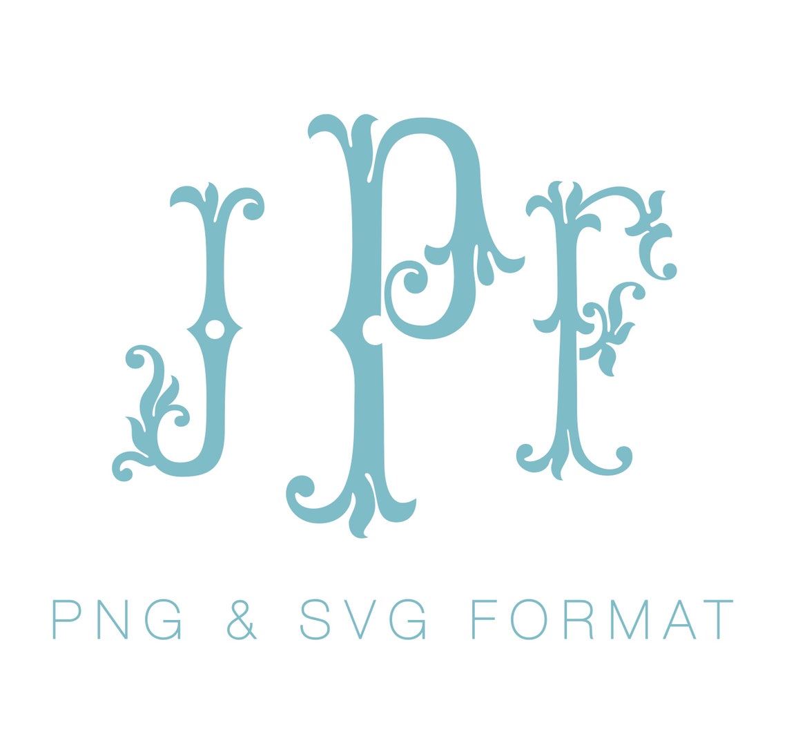 Filigree Monogram PDF SVG PNG Vector Monogram Font for Cutting - Etsy