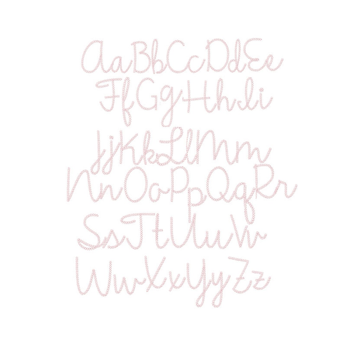 1.5 Gracie May Chain Stitch Script Machine Embroidery - Etsy